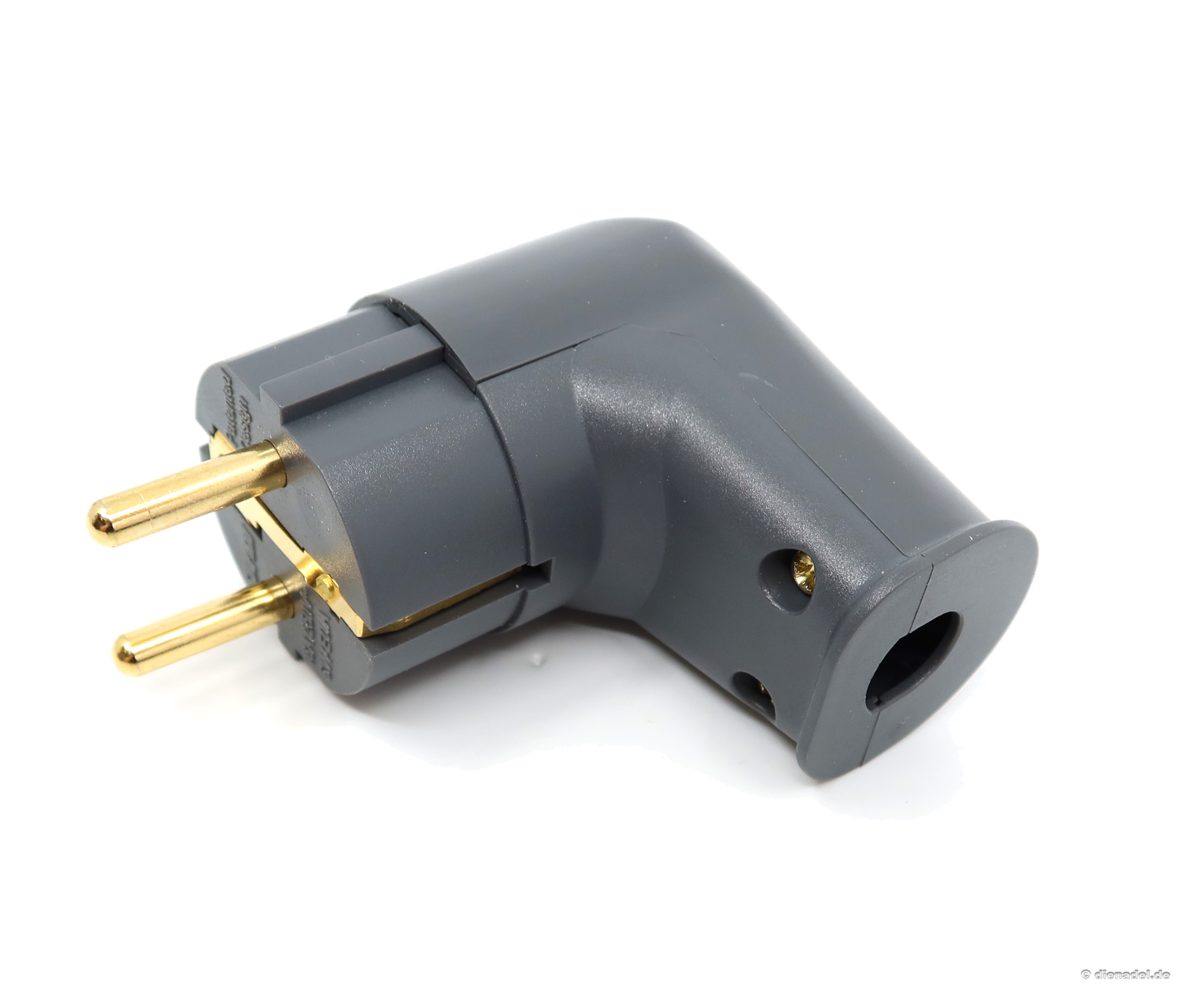 Supra Cables WINKEL Schutzkontakt-Stecker SW-EU-A Anthrazit | dienadel.de